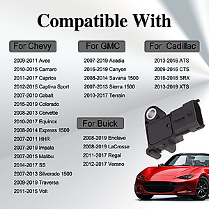 Manifold Absolute Air Pressure Map Sensor, 55573248 Map Manifold Absolute Pressure Sensor Air Intake Switch Compatible with Chevy 09-11 Aveo 07-19 Impala, 08-19 Buick Enclave, 07-13 GMC Sierra 1500