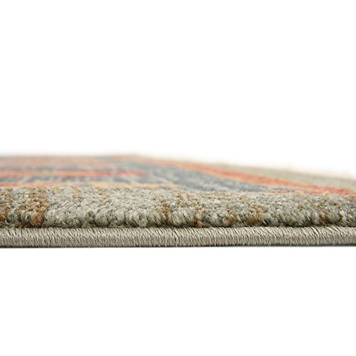 Unique Loom Fars Collection Modern Medallion Tribal Design with Natural Hues Area Rug, 9 ft x 12 ft, Light Blue/Navy Blue