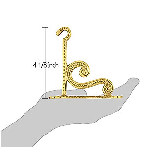 Needzo Brass Ornate Wall Hook, Mount Bracket for Orthodox Church and Oil Candles, 4 1/8 Inches