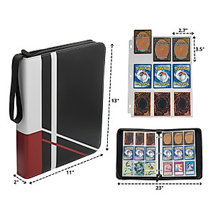 BFX Trading Card Binder, Carrying Case Album, Kpop Photocard Holder Book, 3-Ring Binder with 720 Top Loaders Sleeves for MTG, TCG, Football, Baseball Cards, other collector or Polaroid cards, 9 Pocket