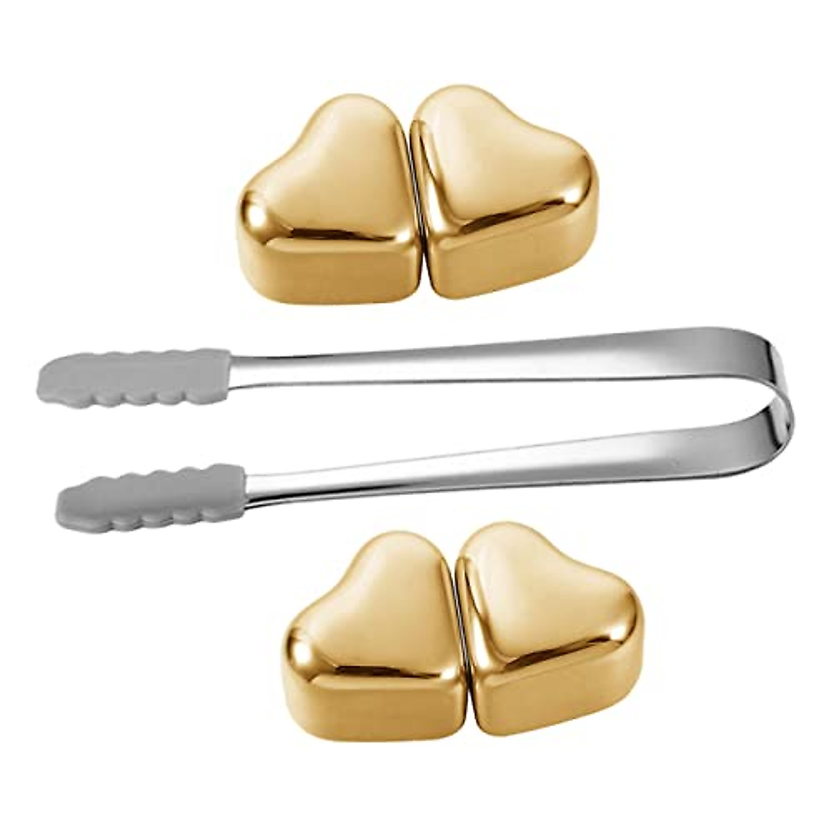 Alipis 3 Sets Stainless Steel Ice Pellets Light Ice Cubes for Drinks Bruins Gifts for Men Bejeweled Kit Steel Ice Cubes Ice Cubes Reusable Mens Stocking Stuffers Man Heart Golden Ice Tart