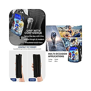 Qxpztk Cartoon Backpack Set 3D Printing Backpack Three-Piece Sports Leisure Backpack Travel Backpack With Lunch Bag