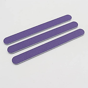 Bzbuy Nail File 50 PCS Professional Double Sided 100/180 Grit Nail Files Emery Board Purple Manicure Pedicure Tool and Nail Buffering Files