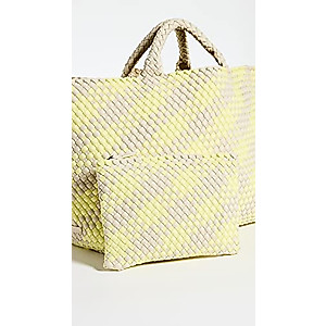 Naghedi Women's St Barths Large Plaid Tote, Straw, One Size