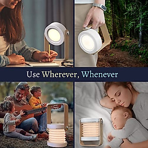 CozyBerry® Rechargeable LED Lantern Lamp, 2000 mAh Dimmable Multi-Functional Portable Light, Bedside Lamp for Bedroom, Living Room, Outdoor, Office, Camping