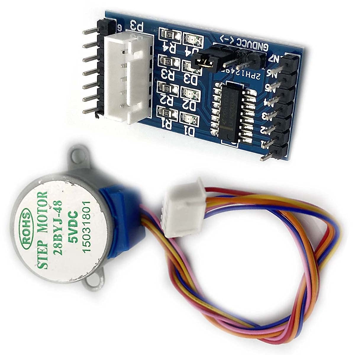 Kiro&Seeu DC5V 28BYJ-48 Stepper Motor with ULN2003 Drive Boards Blue Compatible with Arduino (5V)