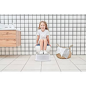 UNCLE WU (2 Pack) Kids Step Stool - Toddler Step Up Stool for Kitchen - Bathroom Safety Bottom as Toilet Stool - Slip-Resistant Surface1 Step Stool for Kids/Adult (Pink White)
