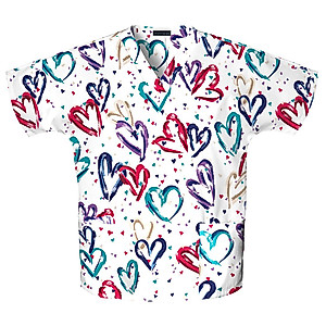 Cherokee Women's V-Neck Tunic Plus-Size, Heartbeat, XXX-Large