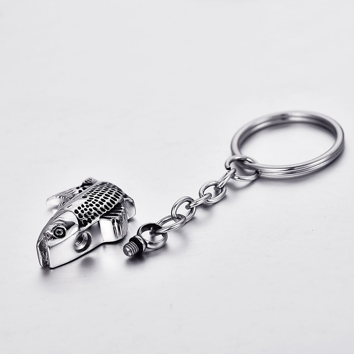 FCZDQ Lucky Fish Cremation Keychain for Ashes Memorial Keepsake Urn Pendant Jewelry with Funnel Kit