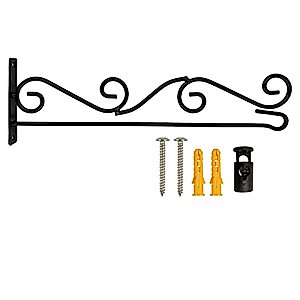 Garden Flag Holder Bracket,Wall Garden Flag Holder,Metal Garden Flag Scroll Hanger, Wall Mailbox Garden Flag Wall Hanger, Mailbox Post Scroll Flag Bracket, Garden Flag Stand for Wall Porch