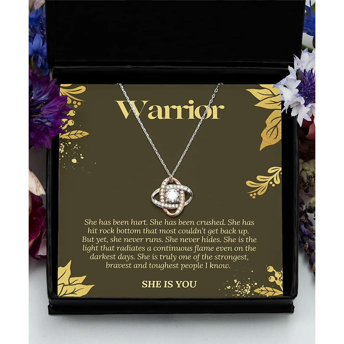 Meaningful Necklaces for Women, Inspirational Gifts for Women, Encouragement Gifts for Women, Cheer Up Gifts for Women, Strong Woman Gifts for Women, Gold Plated, Cubic Zirconia