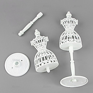 AUEAR, 5 Pack Dress Forms Cloth Gown Plastic Mannequin Display Support Holder Model Stand Accessories for Dresses