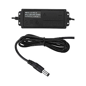 Adjustable AC/DC Switching Power Adapter Variable Voltage DC5525 Power Supply 4-24V 4V 9V 12v 14V 15V 18V 24V 2A 48W Speed Control Volt for Electric Fan Drill Motor Speed Controller Arduino
