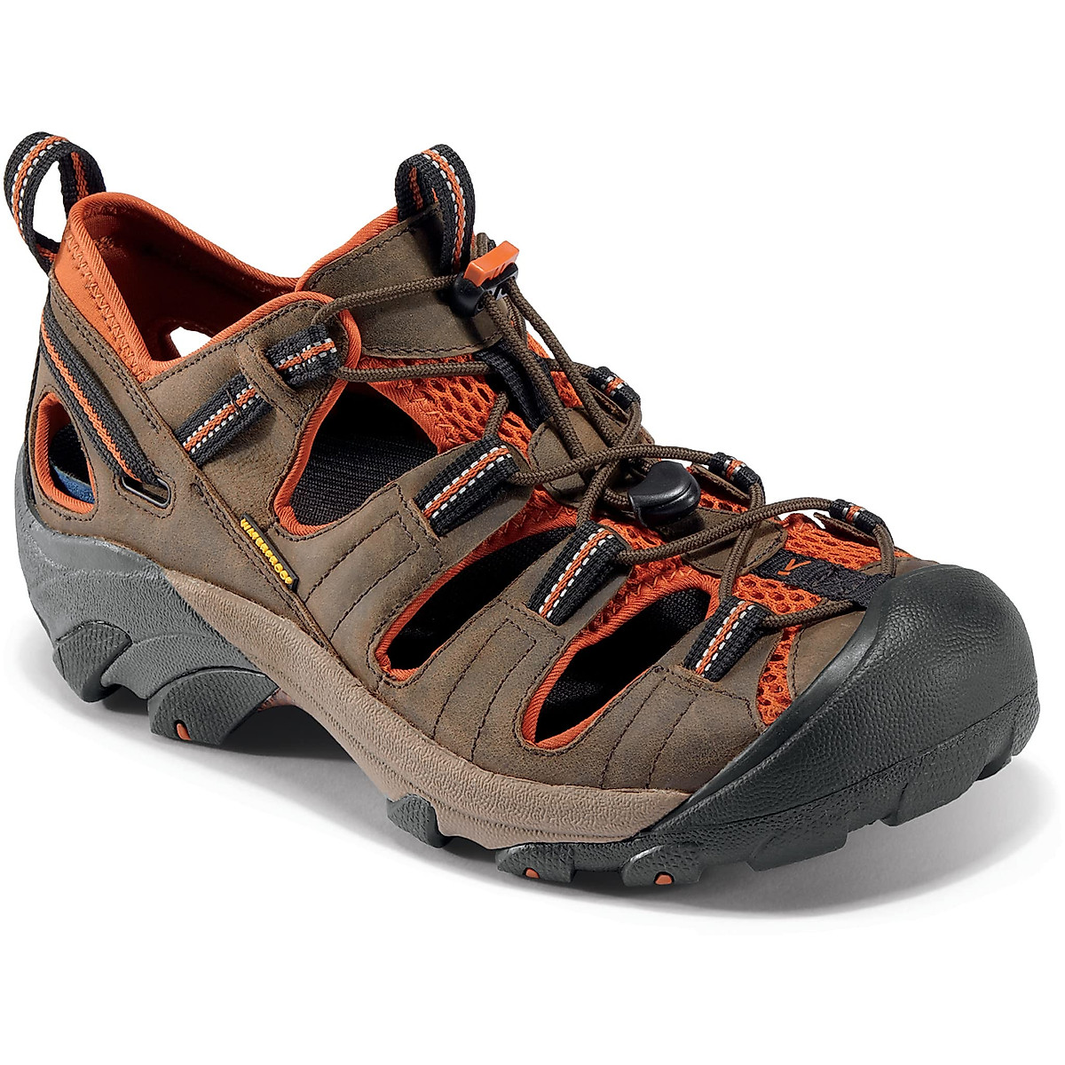 KEEN Men's Arroyo 2 Closed Toe Hiking Sandals, Black Olive/Bombay Brown, 17