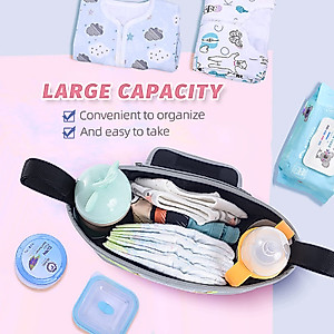 LAT Stroller Organizer Bag for Mom, Baby Trolley Bag - Compatible with Any Stroller - Multifunctional Large Capacity (Dinosaur)