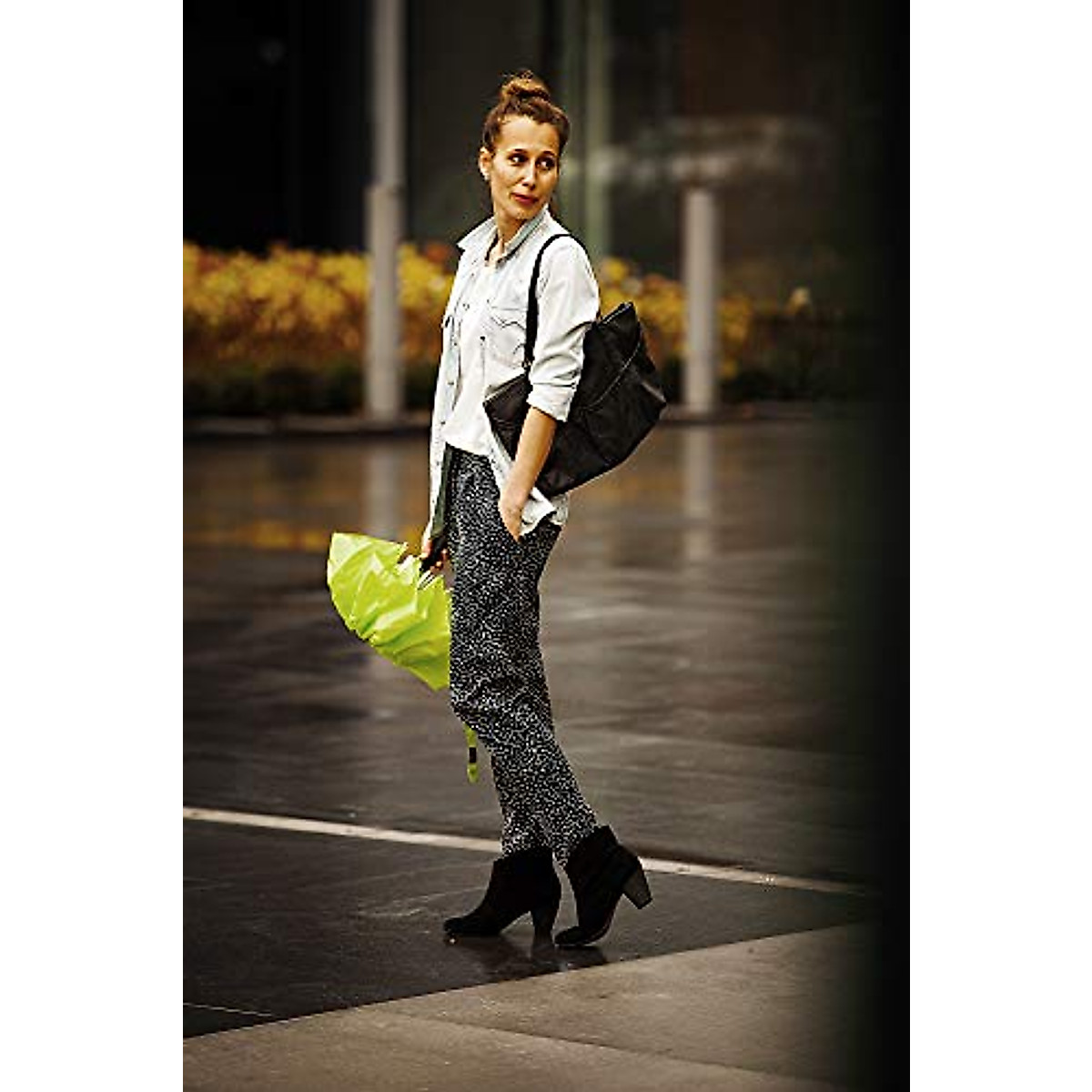 Lewis N. Clark Travel Umbrella Windproof & Water Repellent Fabric, Automatic Open Close & 1 Year Warranty, Orange