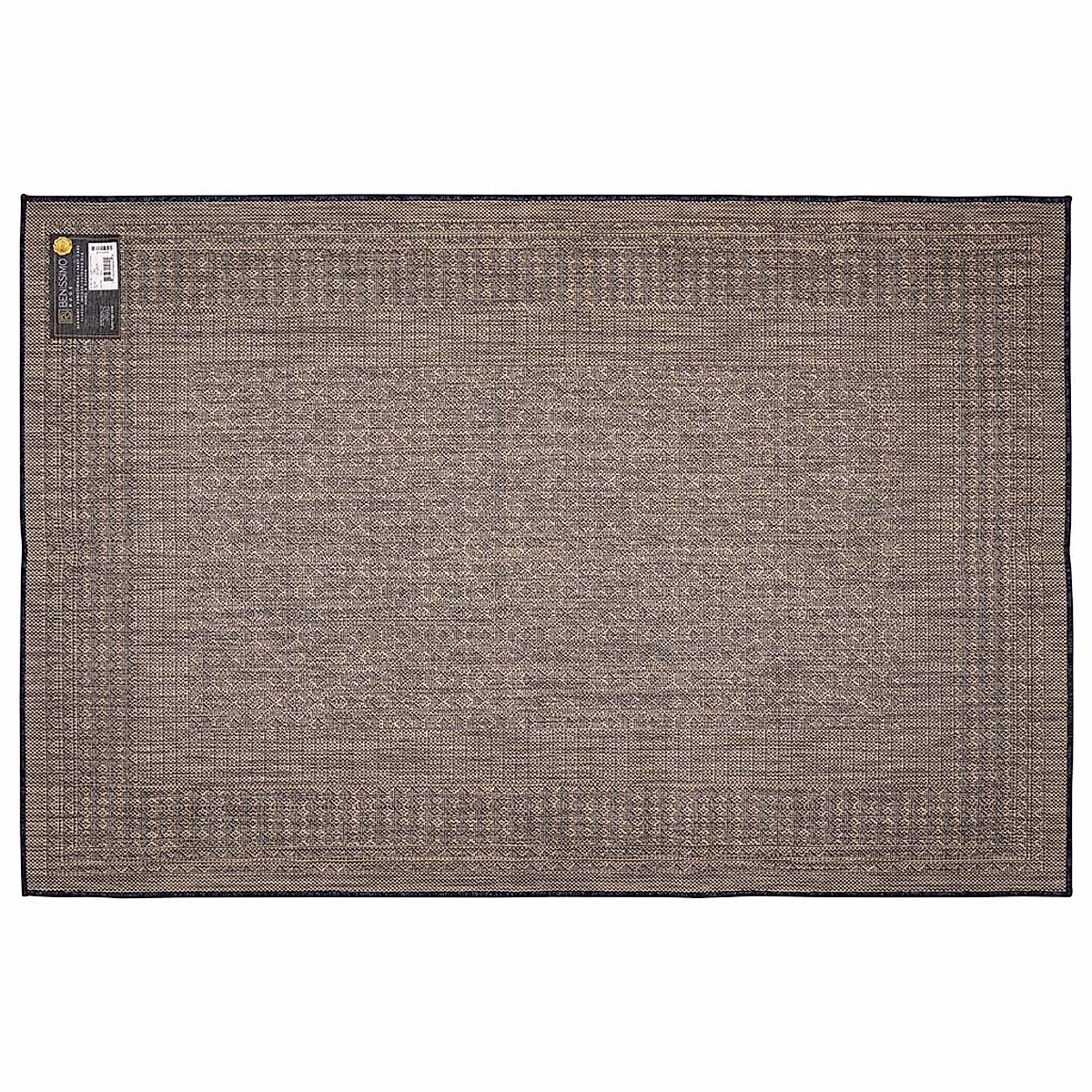 Benissimo 4 x 6 Indoor Outdoor Rug Tile Collection, Woven, Jute Backing Area Carpet for Living Room, Bedroom, Kitchen, Entryway, Hallway, Patio, Farmhouse Decor, Navy