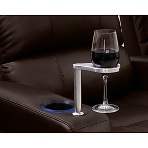 Octane Seating Blaze XL900 Theatre Chairs Lighted Cup Holders - Memory Foam - Accessory Dock - Top-Grain Brown Leather - Motorized Recline - Row 2 Chairs