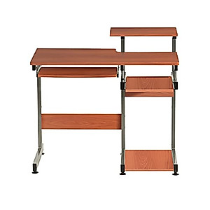 Techni Mobili Complete Computer Workstation Desk, 38" W x 22" D x 35" H, Woodgrain