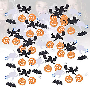 NUOBESTY Halloween Party Favor Thanksgiving Day Confetti Art Craft Star Sequins Confetti for Halloween Night Decked Dinner Table Decor Party Decoration Confetti Sprinkle Dining Table