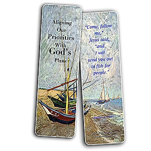 Wonderful Magnificent God Bible Scripture Cards Bookmarks (60 Pack) - Van Gogh Stocking Stuffers Sunday School Men Women Ministries Bible Study Church Supplies Cell Group Baptism Encouragement Gifts