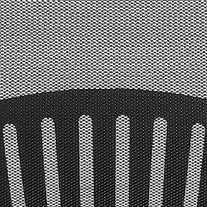 Office Star EM Series Bonded Leather Manager's Adjustable Office Desk Chair with Thick Padded Seat and Built-in Lumbar Support, Black with Silver Finish