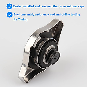 Radiator Cap, Replace 19045-RAA-003, 19045RAA003, 19045 RAA 003 Compatible with Honda, Acura - Accord, Civic, CRV, Element, Fit, Odyssey, Pilot, Ridgeline, S2000, MDX, TL, RDX, RL, RLX, TLX, TSX, ZDX