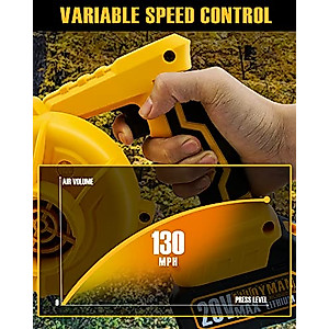 ALLOYMAN Leaf Blower, 20V Cordless Leaf Blower, with 2 X 4.0Ah Battery & Charger, 2-in-1 Electric Leaf Blower & Vacuum for Yard Cleaning/Snow Blowing.