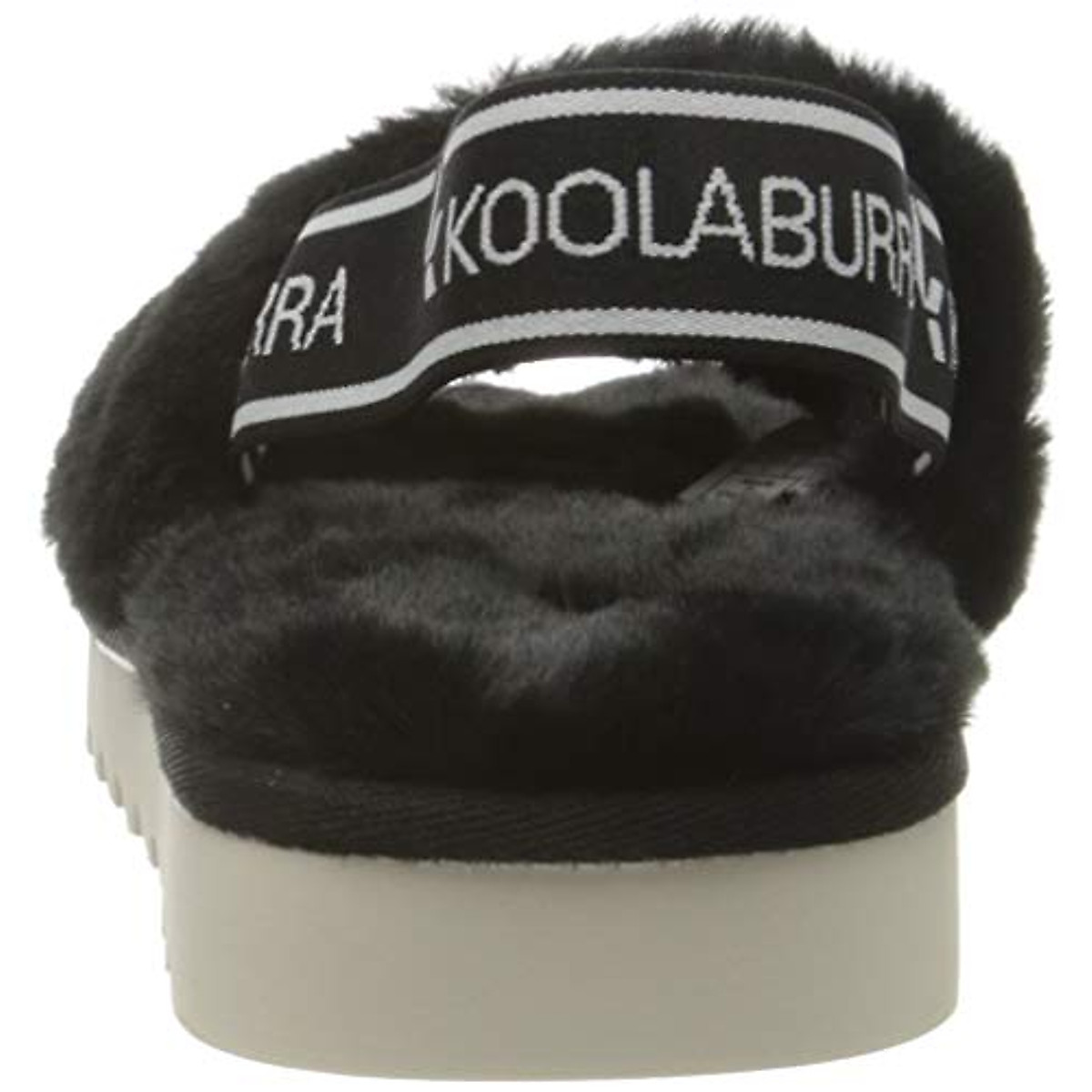Koolaburra by UGG Unisex-Child K FUZZ'N Sandal, Black, 2 Little Kid