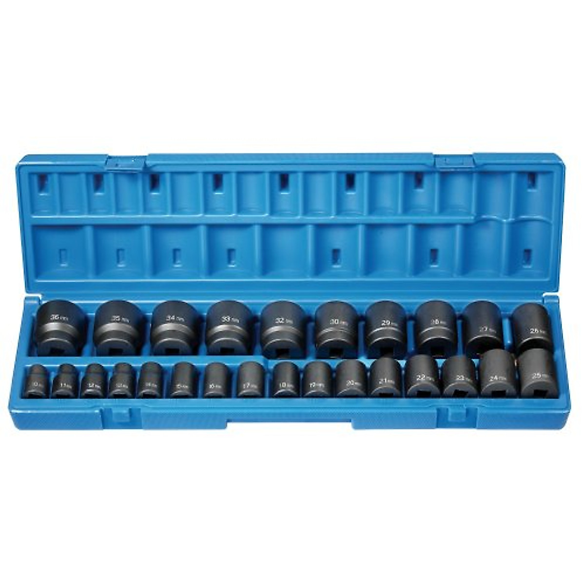 Grey Pneumatic (1726M) 1/2" Drive 26-Piece 12-Point Standard Length Metric Socket Set