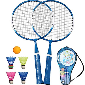 TINTON LIFE 1 Pair Badminton Racket for Children Indoor/Outdoor Sport Game(Blue)