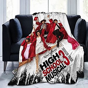 High School and Musical Kids Flannel Fleece Lightweight Air Conditioner Quilt Throw Blankets Blanket Plush Microfiber Blankets for All-Season Nap for Women 60"X50"