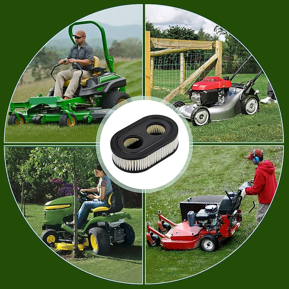 593260 Air Filter，Lawn Mower Air Cleaner Replacement Filters Cartridge for 4247 5432 5432k 09P00 09P702 550E 500EX 550EX 625 575EX Mower Series Engine Accessories (4PCS)