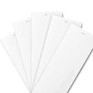 DALIX 84.5" White Vertical Blind Replacement Business Large Window Long (5 Qty)
