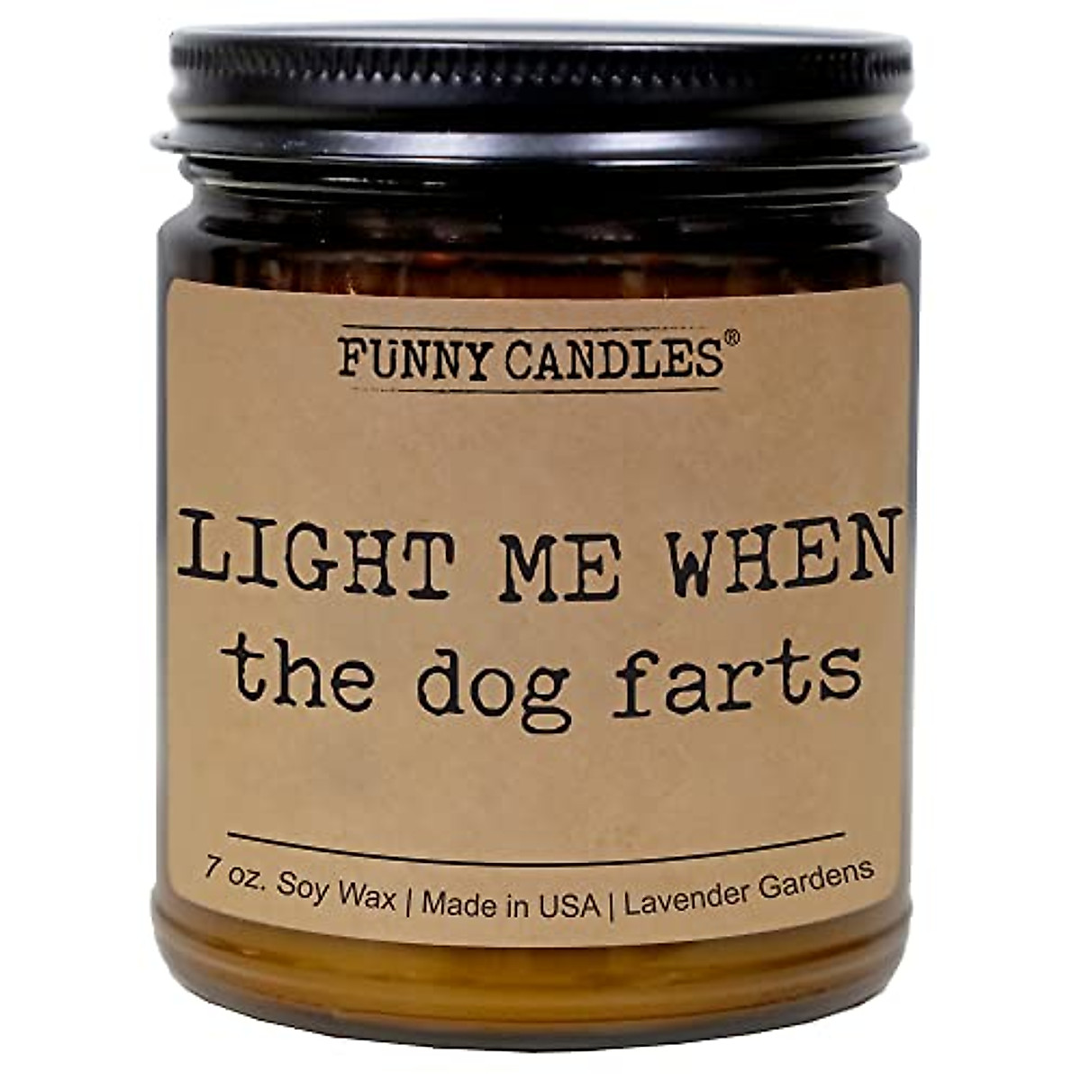 Funny Candles – Hand Poured in USA - Light Me When The Dog Farts - Funny Dogs Candle Gifts for Women, Pet-Friendly, Relaxing Scented Candles for Dog Mom, Pets Lover, 100% Soy Wax