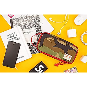 Rough Enough Large Pencil Case for Boys Kids School Pencil Pouch bag for Adults in Camo Cordura Storage Stationary Art Supply