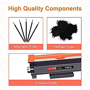H&BO TOPMAE Compatible Toner Cartridge Replacement for Brother TN660 TN 660 TN630 TN 630 High Yield to use with HL-L2300D HL-L2320D HL-L2340DW HL-L2360DW MFC-L2720DW MFC-L2740DW DCP-L2540DW (4 Black)
