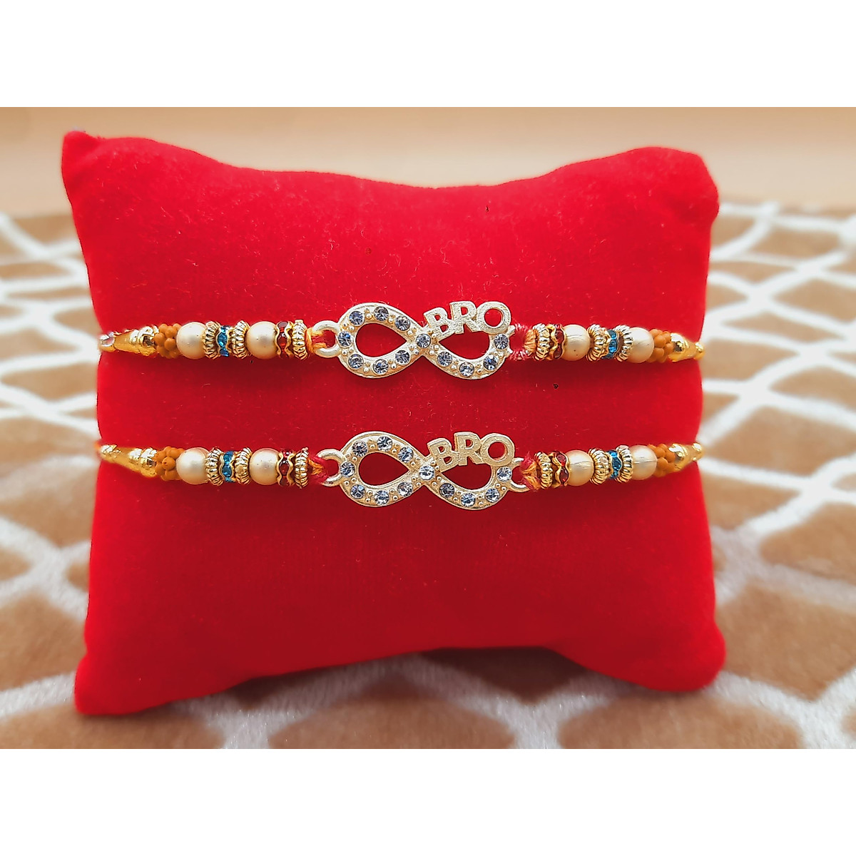 Rakhi Traditional for Brother Sister, Beautiful & Fancy Designer Raksha Bandhan Rakhi Gift for loving Brother/Sister, Father and Family. (Design 3 - Super Snake designer Rakhi - Set of 2, Small)