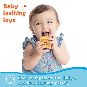HahaGift Baby Toys 6 12 18 Months Boy Girl Teethers Soft Blocks, Infant Toddler Bath Toys 6-12-18 Months Boys Girls Newborn Babies Shower Gifts,Montessori Educational Sensory Toys for 2 1 Year Old