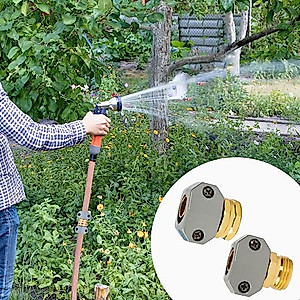 LIULO TOOL Garden Hose Repair Kit, 3 Sets Aluminum Alloy Garden Hose End Mender Kit, Male and Female Garden Water Hose Repair Connector Fittings, Fit 5/8" and 3/4" Garden Hose Connector