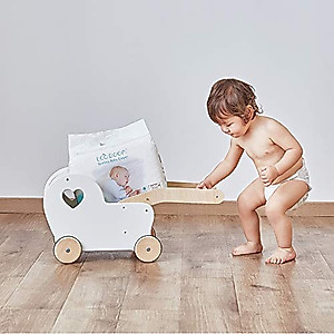 ECO BOOM Diapers, Baby Bamboo Viscose Diapers, Eco-Friendly Natural Soft Disposable Nappies for Infant, Size 0 Suitable for up to 7 lbs (Newborn - 34 Count)