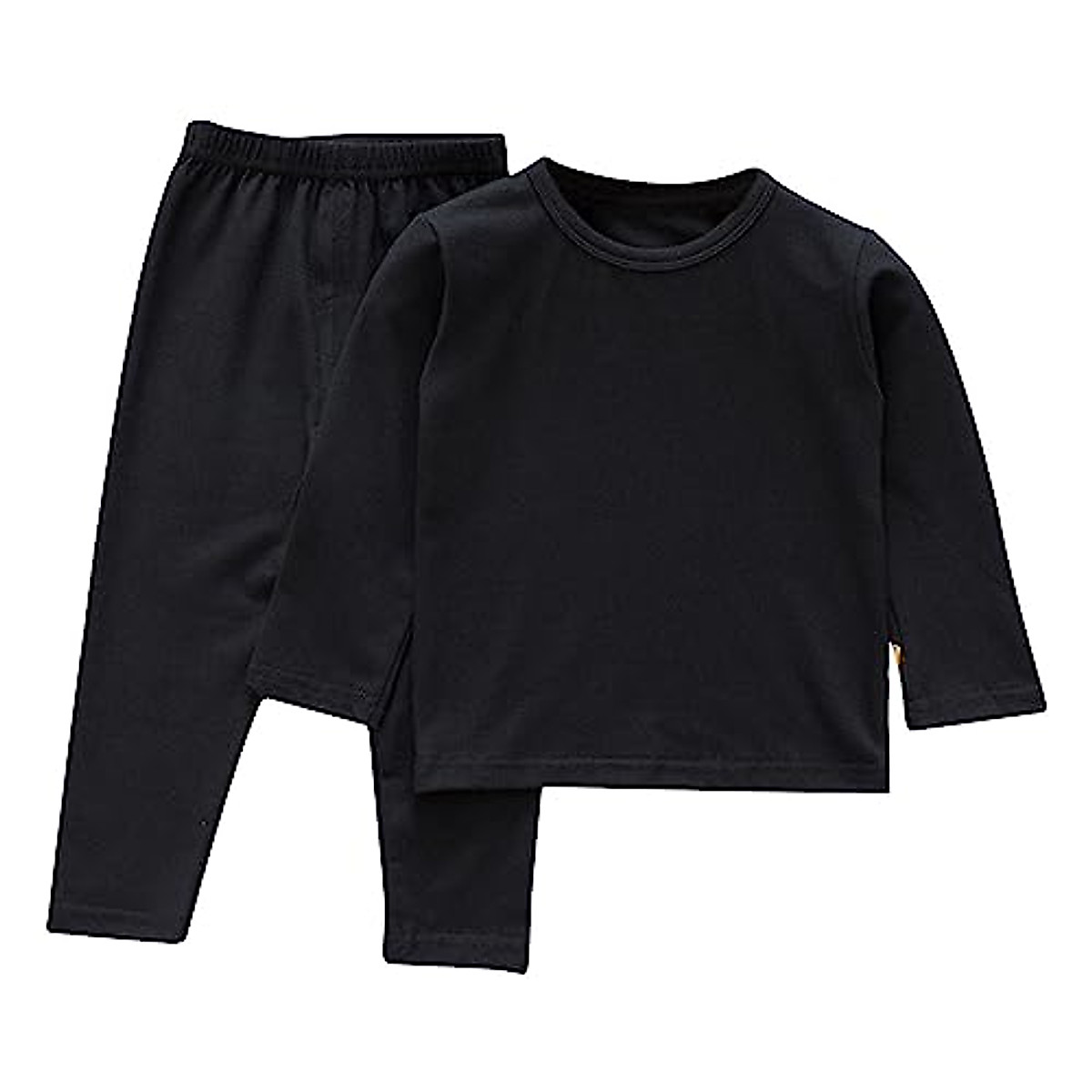 Baby Gift Items Boys Sleeved Solid Color T Shirt Top Trousers Home Wear Loose Base Suit for 1 to 10 (c-Black, 9-10Years)