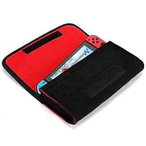 Red Cock Rooster Carrying Case for Switch Console Storage Bag Holder Game Accessories with Card Slot