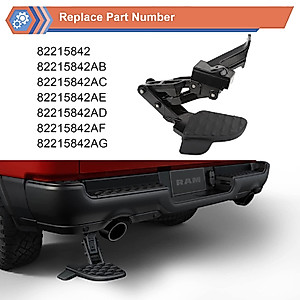 ZONFANT Rear Bed Step, Retractable Bumper Side Tailgate Step Compatible with 2019 2020 2021 2022 Dodge Ram 2500 3500, Replace#82215842AE 82215842AD 82215842AG 82215842AC 82215842AH