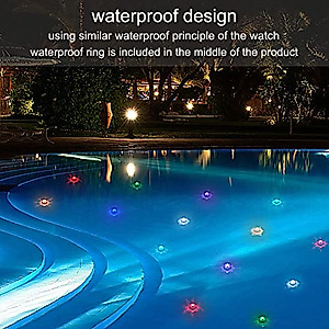 Rikiss Submersible Led Lights with Remote, Waterproof Mini Tea Lights Led Underwater Lights for Vase Centerpiece Aquarium Lights for Fish Tank Fountain Pools Light LED Lamp, Colorful, 10Pcs