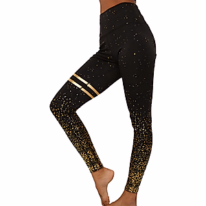 BBY Women Yoga Leggings, High Waist Tummy Control, Sports Leggings Running Tights Training Pants Casual Trousers, Black4, Large