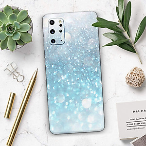 DesignSkinz Unfocused Abstract Blue Rain Protective Vinyl Decal Wrap Skin Cover Compatible with The Samsung Galaxy S20 (Screen Trim & Back Glass Skin)