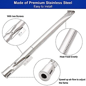 Aibabcue Grill Replacement Parts for Nexgrill 720-0830H, 720-0830A, Kenmore 720-0830A Grill Model, Stainless Steel Heat Shield Plate Tent, Grill Burner, Igniter for Nexgrill Gas Grill 720-0830h