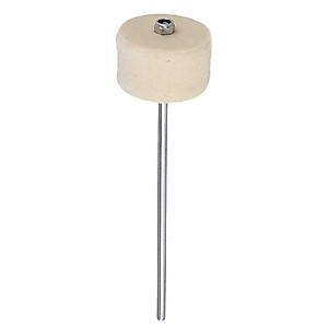 Jiayouy White Felt Bass Drum Beater Kick Drum Foot Pedal Beater Percussion Instrument Accessory Part Stainless Steel Shaft