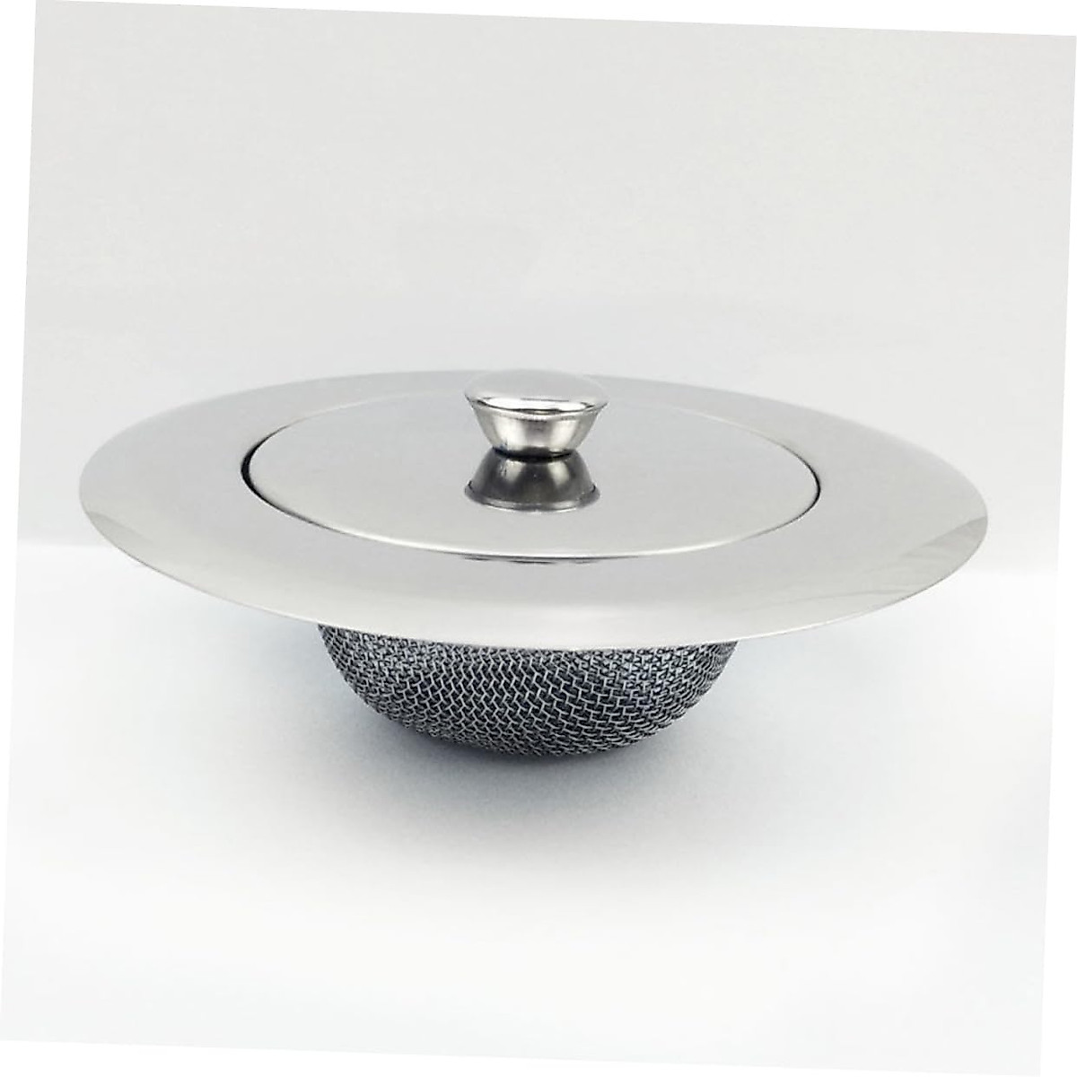 WHAMVOX 1 Set Kitchen Sink Drain Strainer and Stopper with Wide Rim for Standard Sinks Includes Mesh Strainer and Stopper for Effective Clogging Prevention